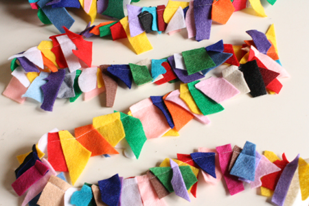 felt scraps garland | Tally's Treasury