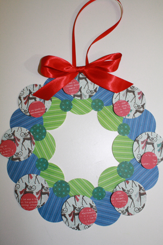 simple paper circles wreath | Tally's Treasury