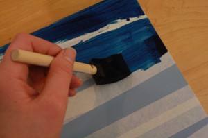 masking tape tree paintings | Tally's Treasury