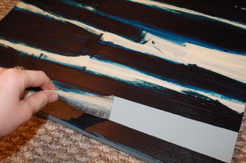 masking tape tree paintings | Tally's Treasury